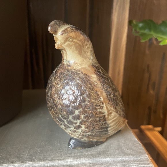 Otagiri | Art | Vtg Quail Partridge Stoneware Brown Bird 4 Figurine ...